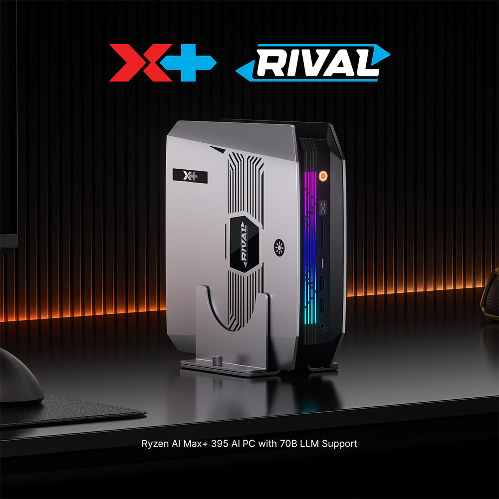 Rival Ryzen AI Max+ 395 Mini PC | Turbo 5.1GHz | Radeon 8060S | 96GB LPDDR5 | 2TB PCIe 4.0 SSD ...